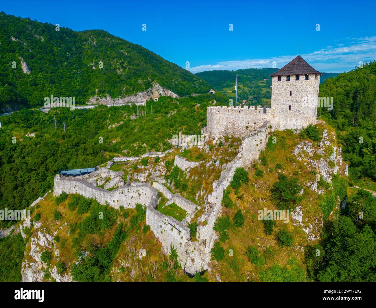 Old Town Fortress in Serbian town Uzice Stock Photo - Alamy