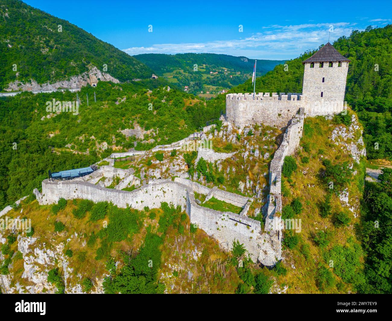 Old Town Fortress in Serbian town Uzice Stock Photo - Alamy