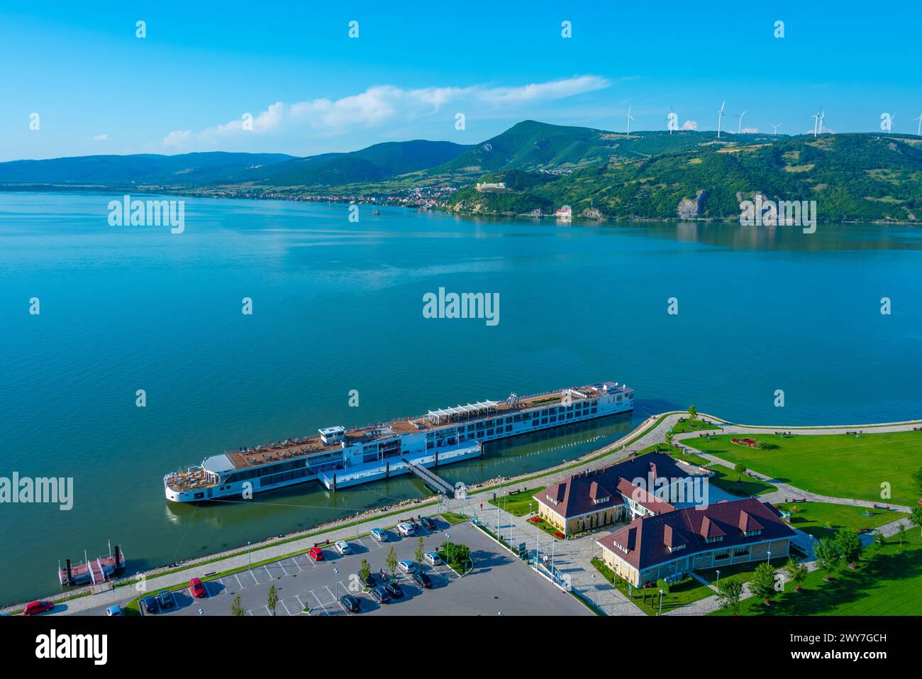 Landscape of danube river near Golubac in Serbia Stock Photo - Alamy