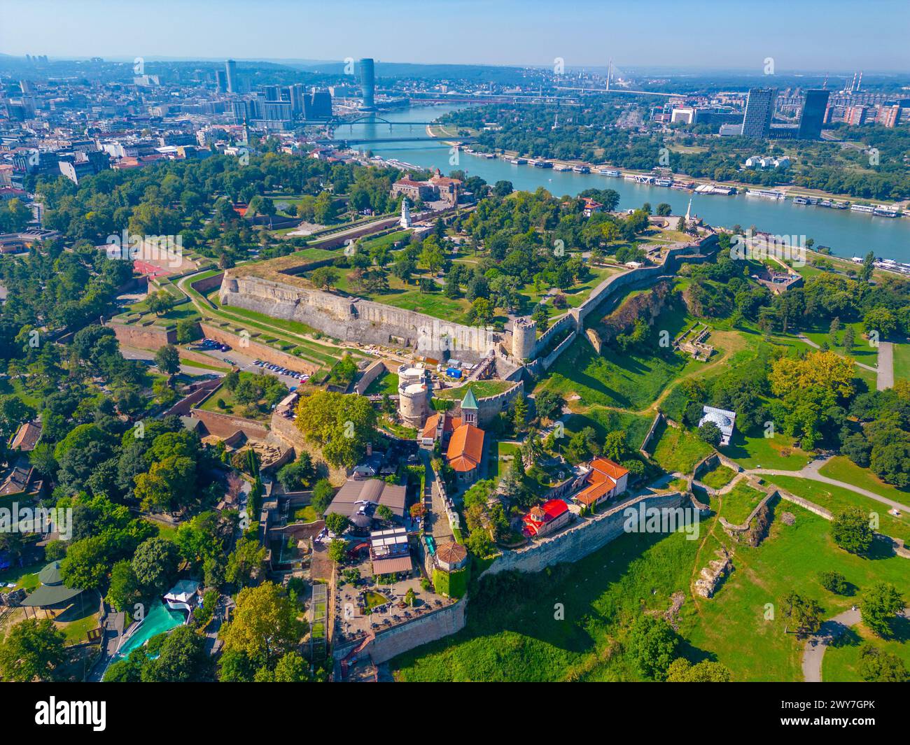 Aerial view kalemegdan park in hi-res stock photography and images - Alamy