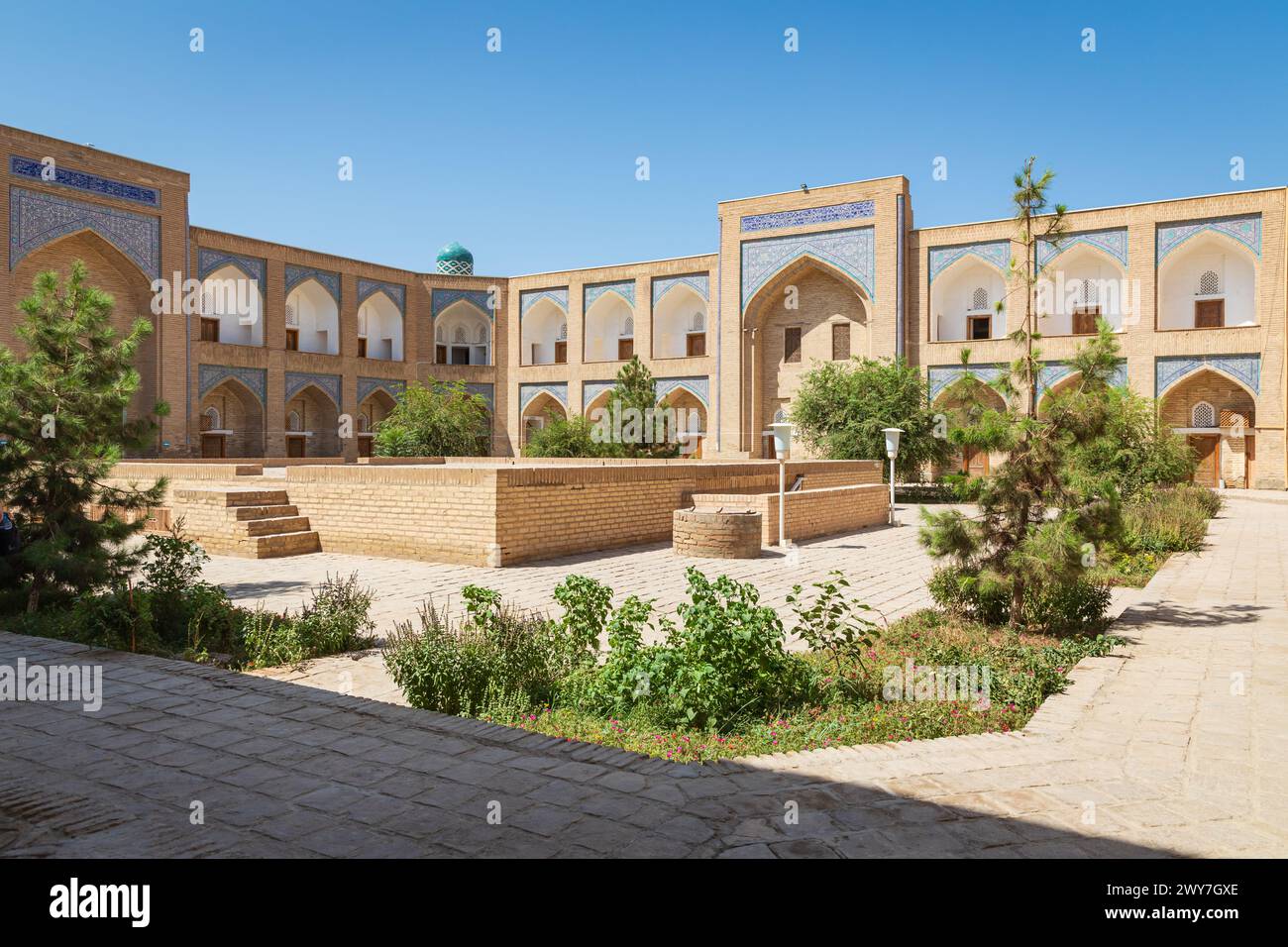 Khiva, Xorazm Region, Uzbekistan, Central Asia. Courtyard of the ...