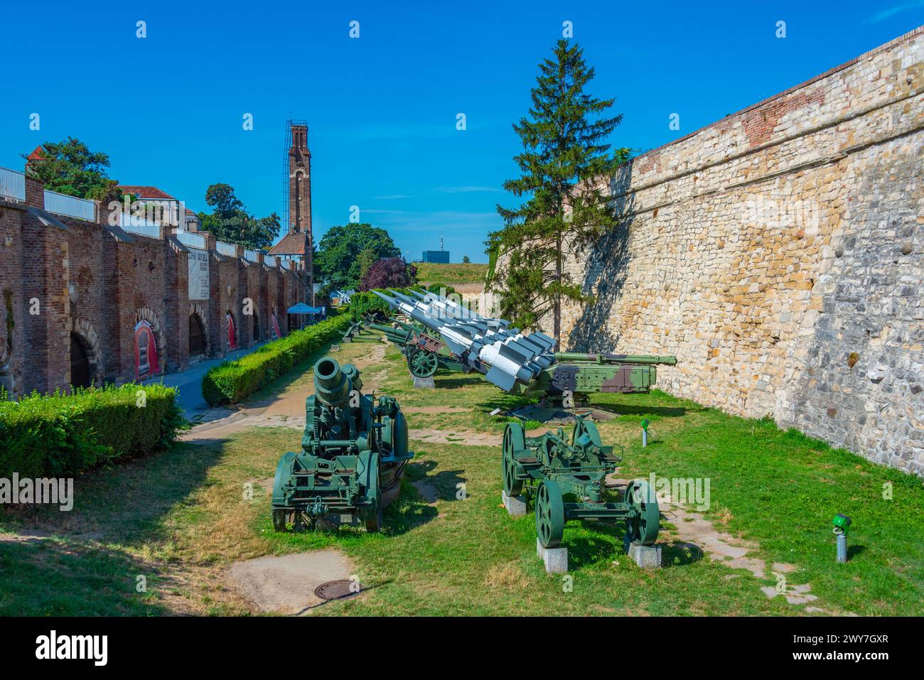 Military museum at Kalemegdan fortress in Belgrade, Serbia Stock Photo ...