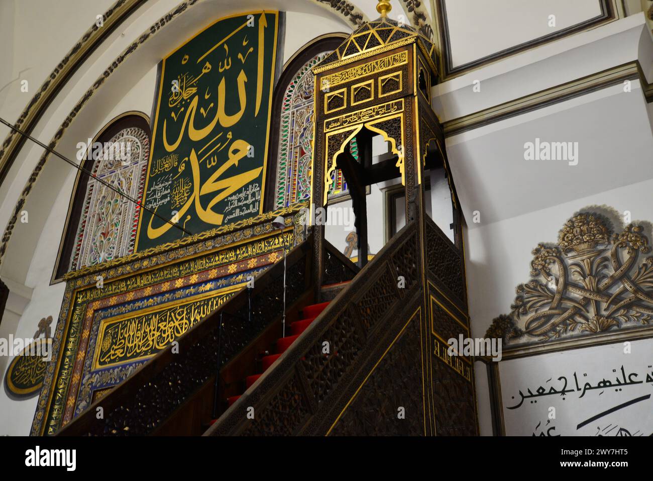 Located in Bursa, Turkey, the Ulu Mosque was built in 1400. It is one ...