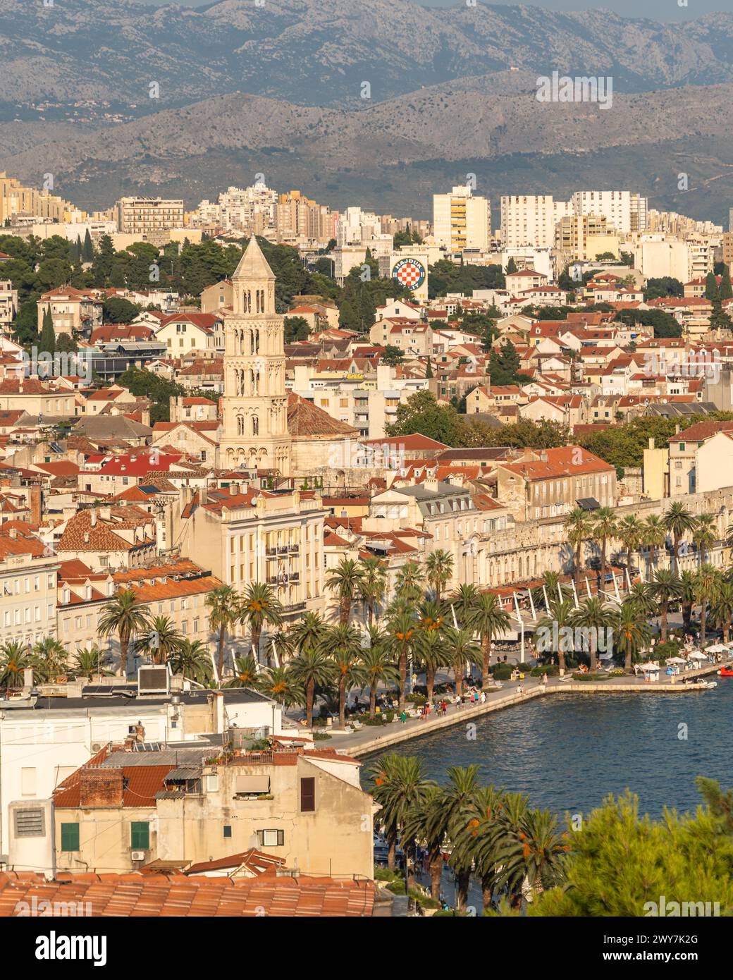 Split cityscape seen from Marjan Hill, the best viewpoint of the city ...