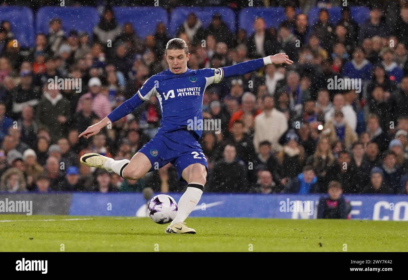 Chelsea's Conor Gallagher scores their first goal of the game during ...