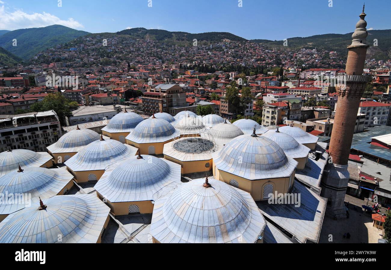 Located in Bursa, Turkey, the Ulu Mosque was built in 1400. It is one ...