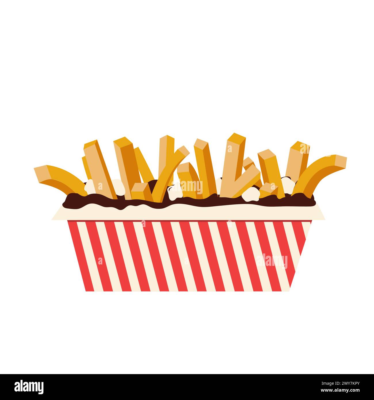 Hand drawn doodle Poutine icon, traditional Quebec meal with fried ...