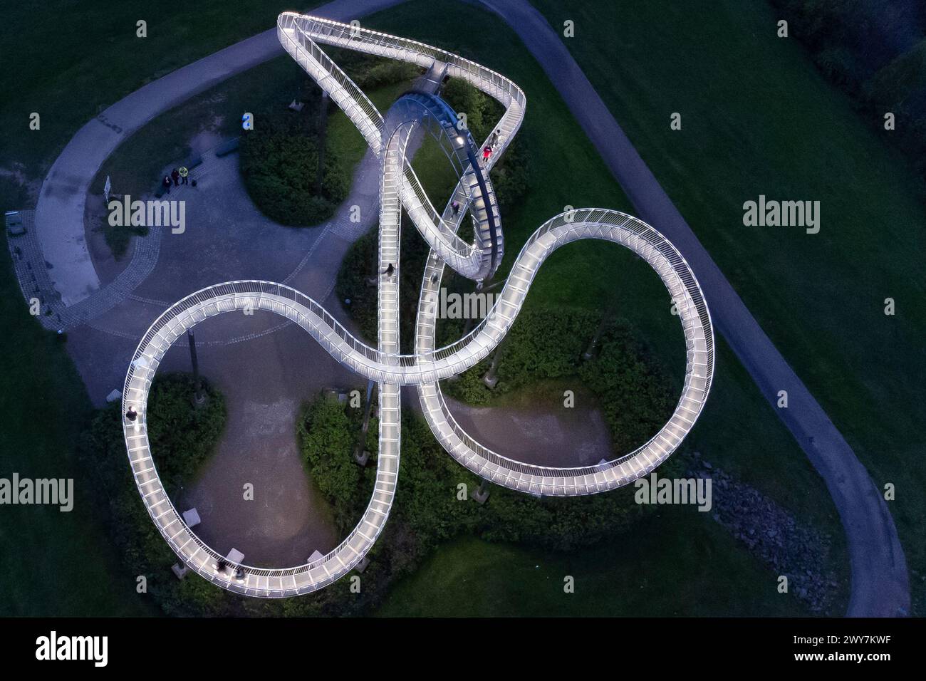 People visit the 'Tiger and Turtle - Magic Mountain' walkable roller ...