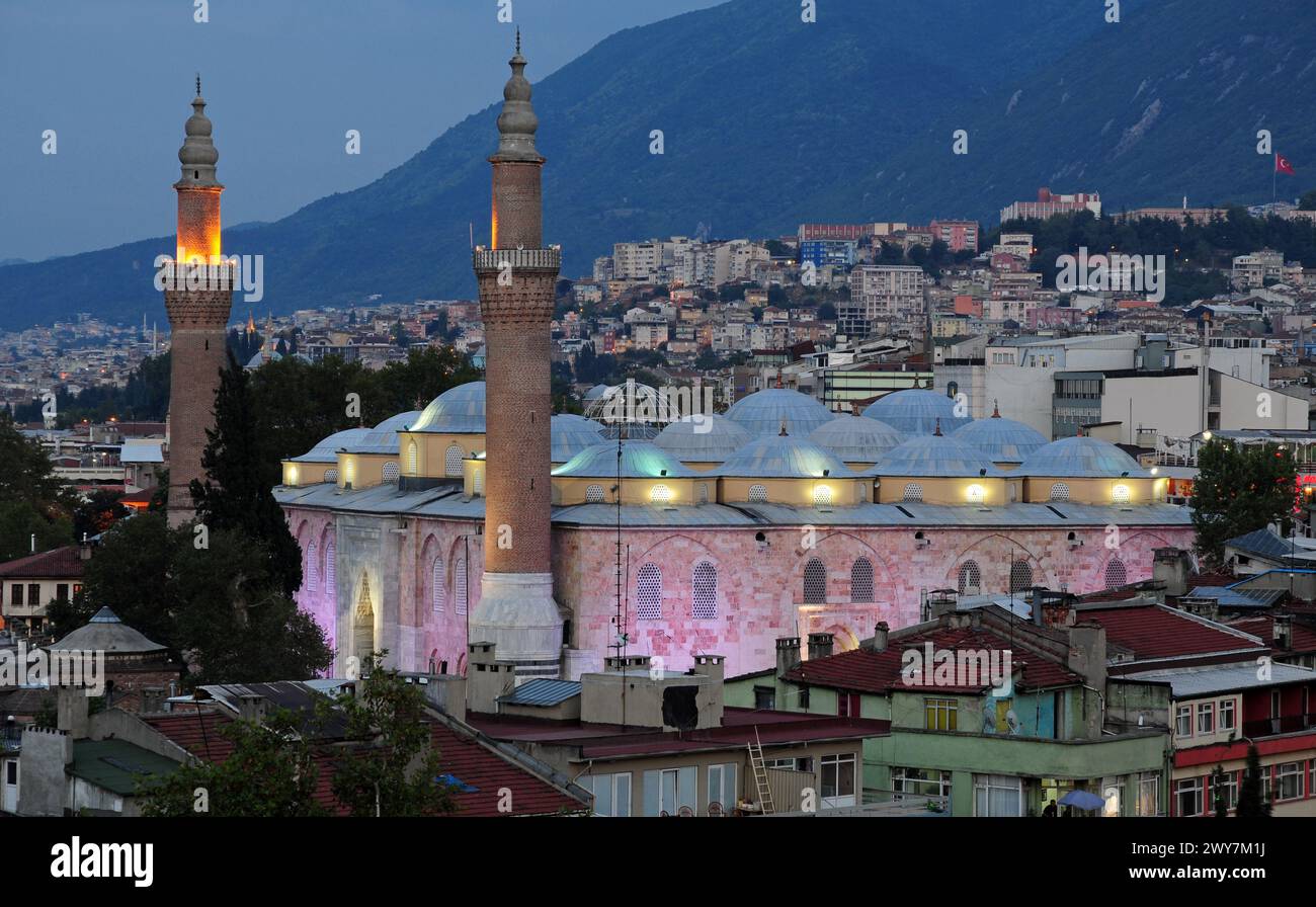 Located in Bursa, Turkey, the Ulu Mosque was built in 1400. It is one ...