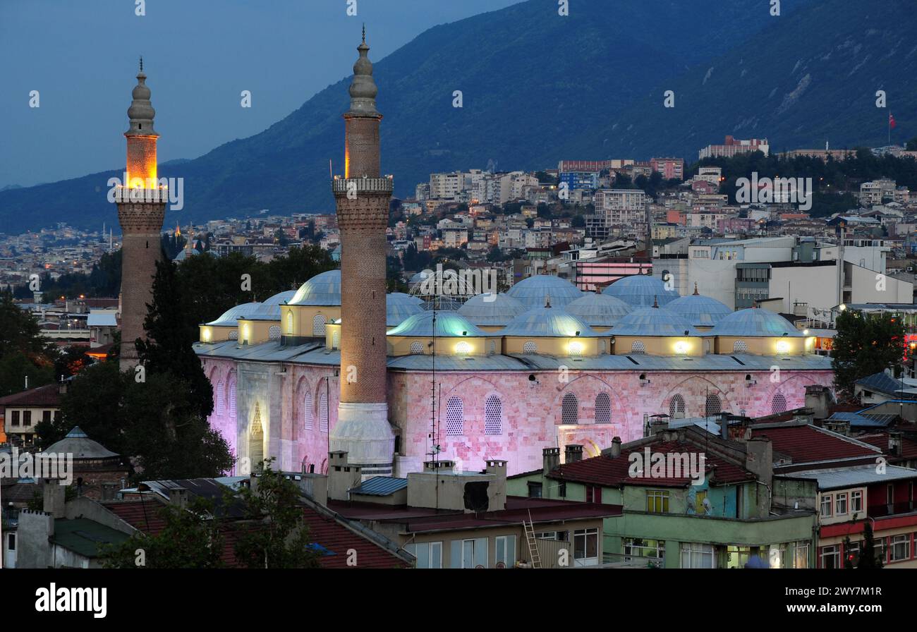 Located in Bursa, Turkey, the Ulu Mosque was built in 1400. It is one ...