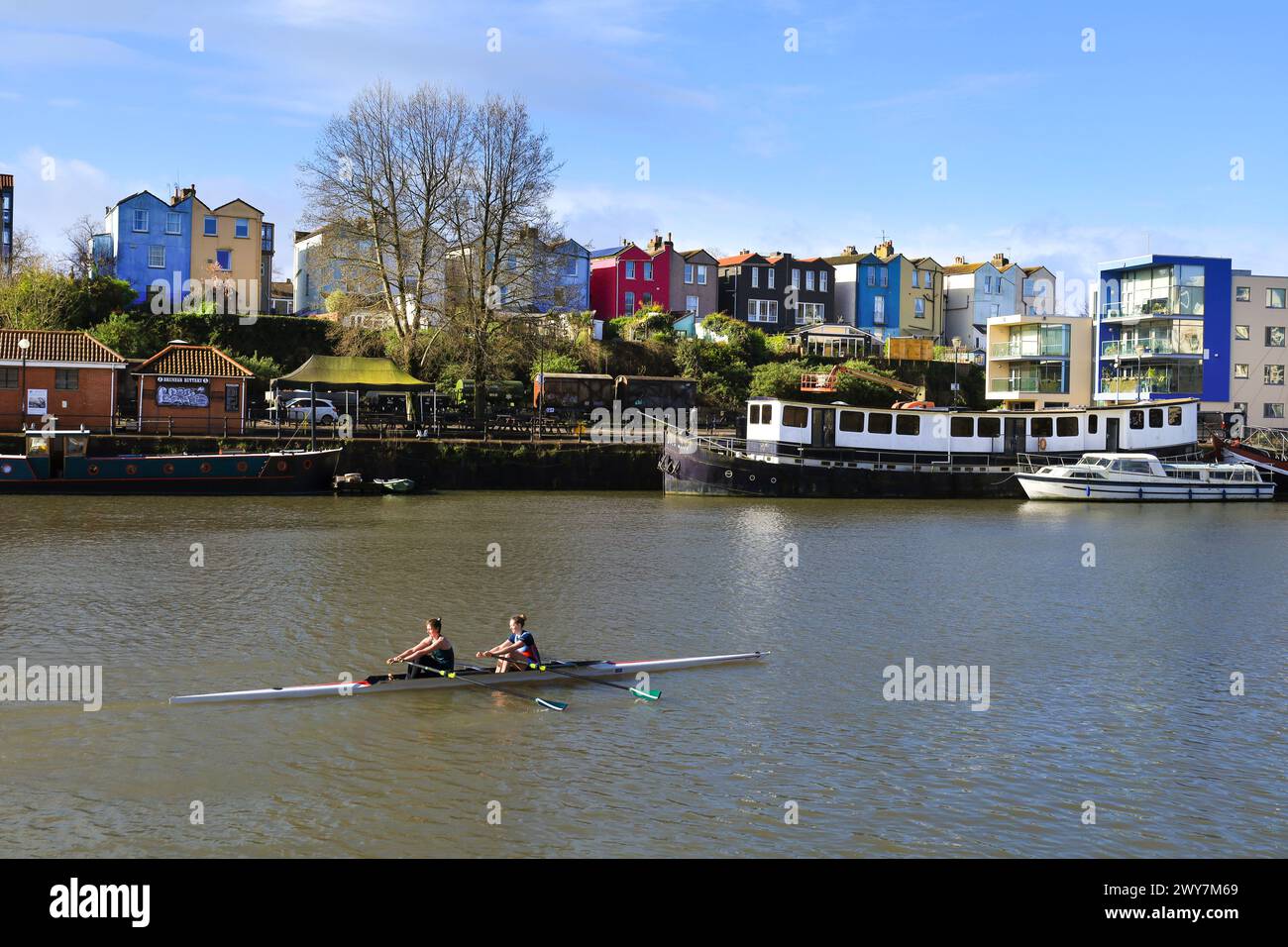 Bristol, England- March 29, 2024: Beautiful views of The dock at ...