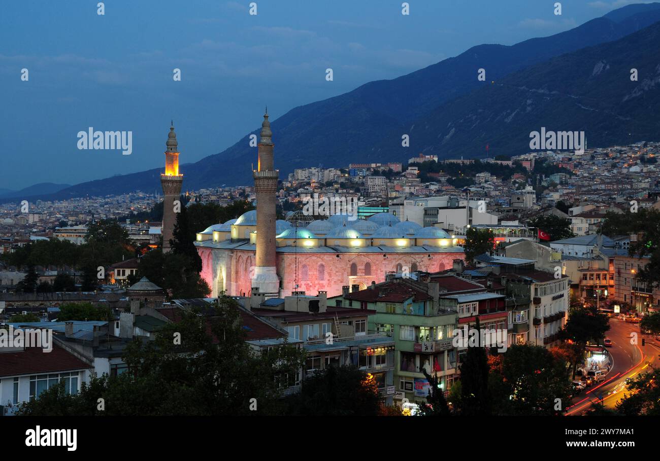 Located in Bursa, Turkey, the Ulu Mosque was built in 1400. It is one ...