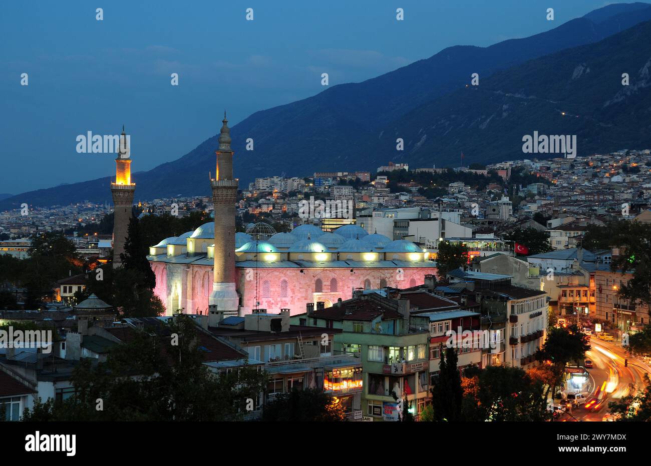 Located in Bursa, Turkey, the Ulu Mosque was built in 1400. It is one ...