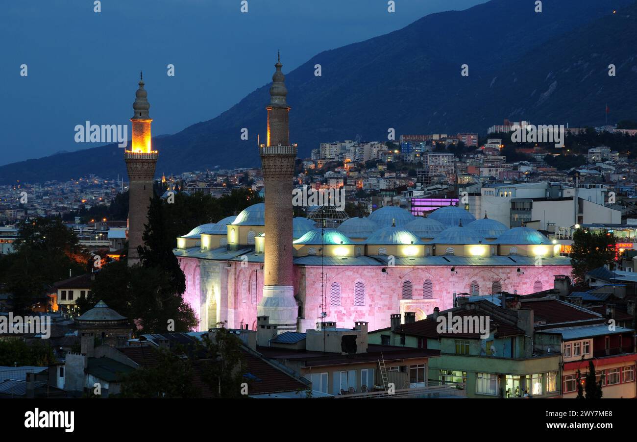 Located in Bursa, Turkey, the Ulu Mosque was built in 1400. It is one ...