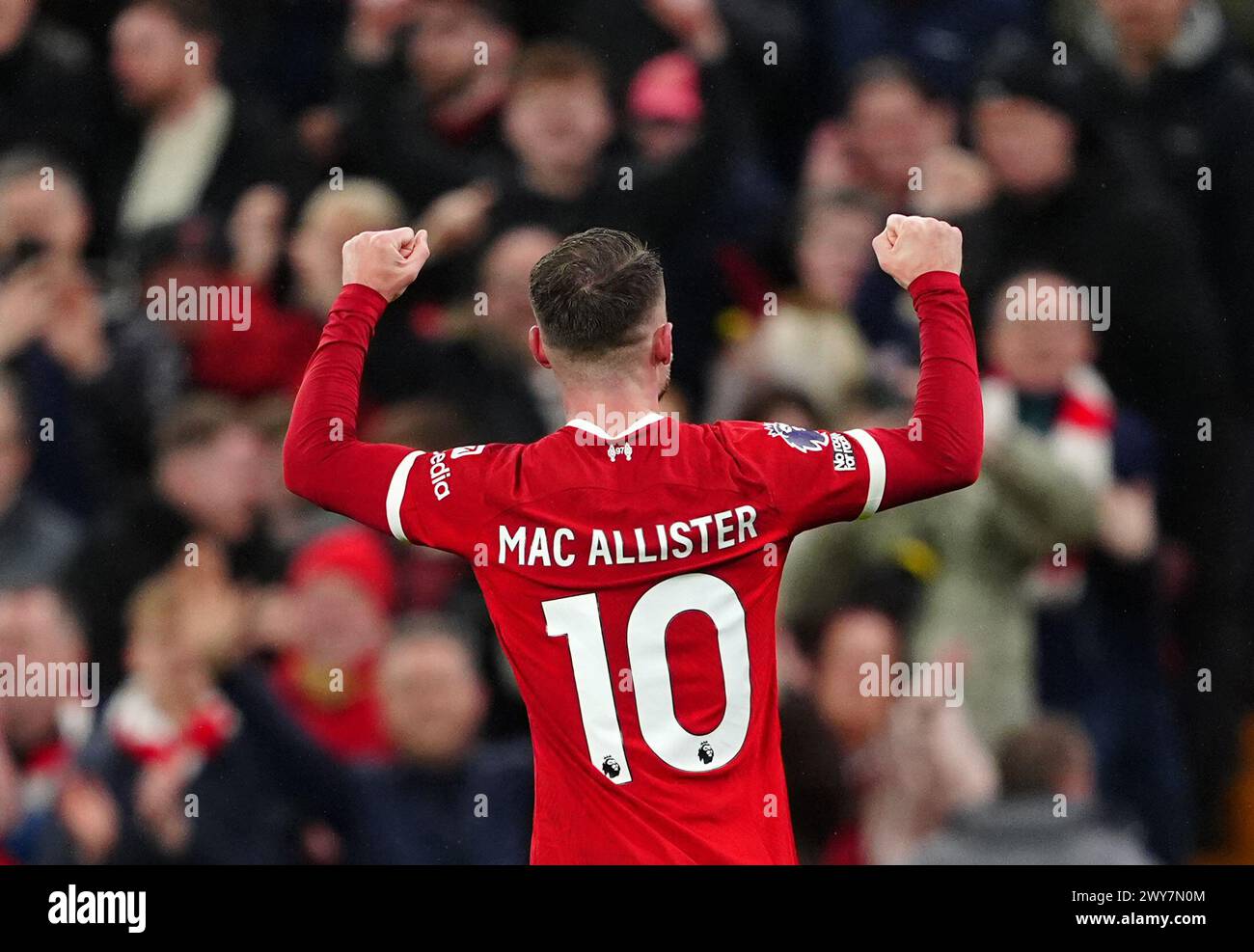 Liverpool's alexis mac allister celebrates scoring their side's second ...