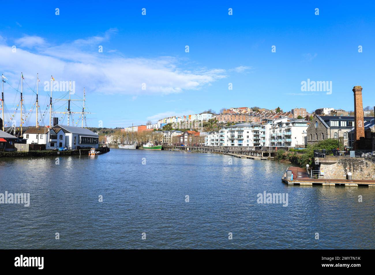 Bristol, England- March 29, 2024: Beautiful views of The dock at ...