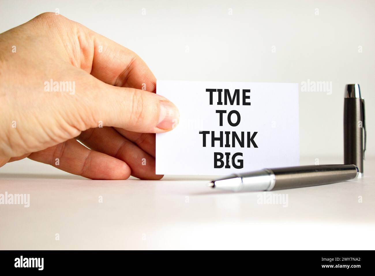 Time to think big symbol. Concept words Time to think big on beautiful ...