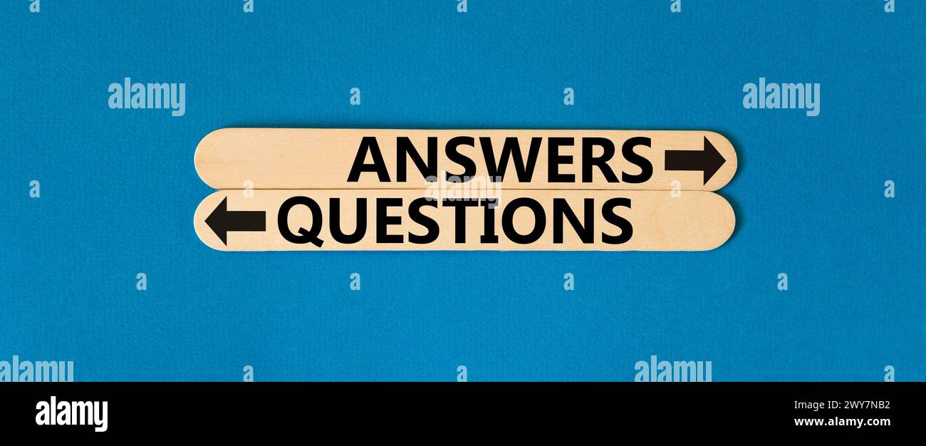 Questions and answers symbol. Concept word Questions Answers on ...