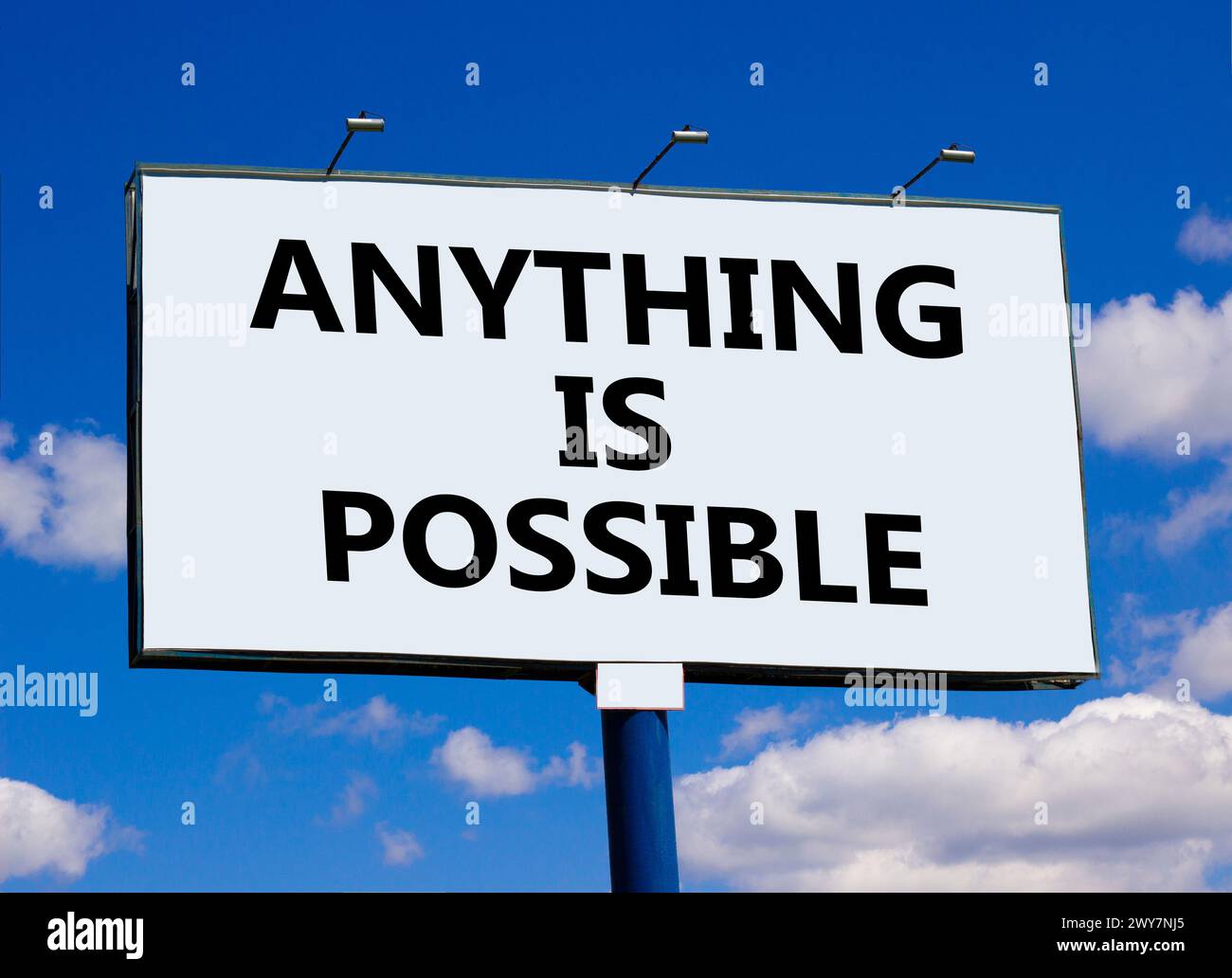 Anything is possible symbol. Concept words Anything is possible on ...