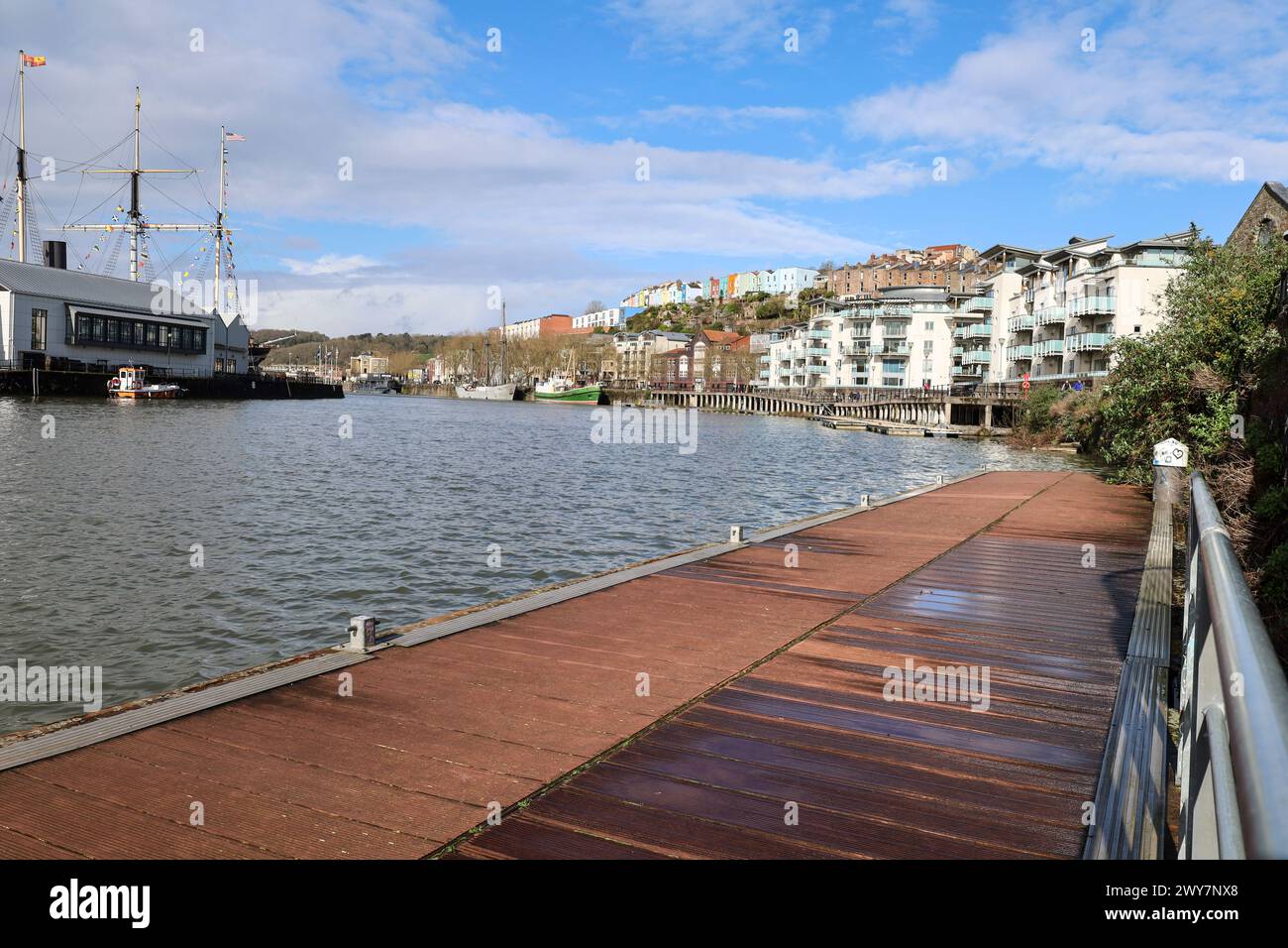 Bristol, England- March 29, 2024: Beautiful views of The dock at ...