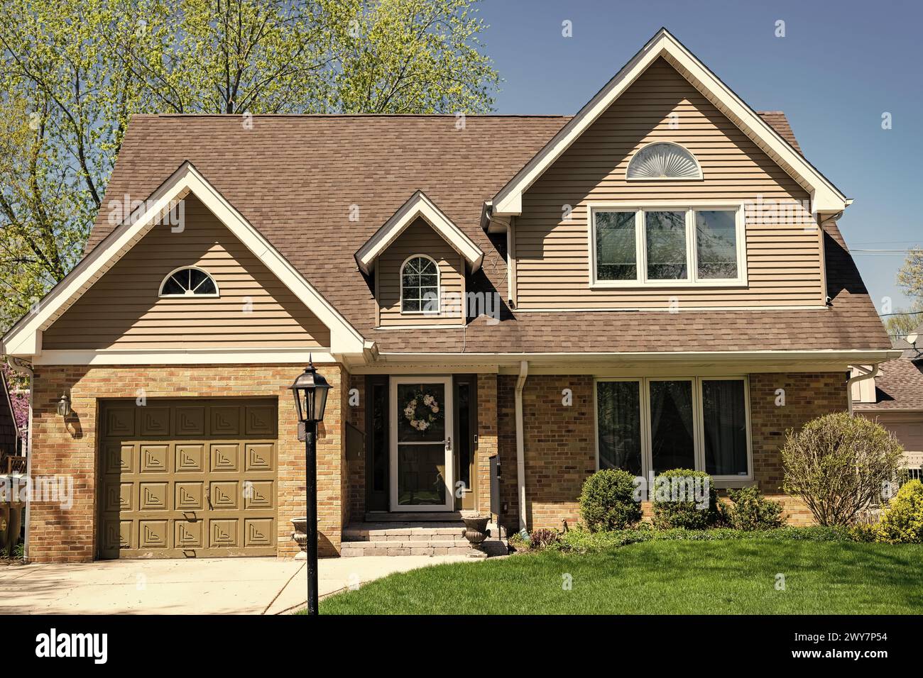 residential building suburban house architecture in neighborhood of ...