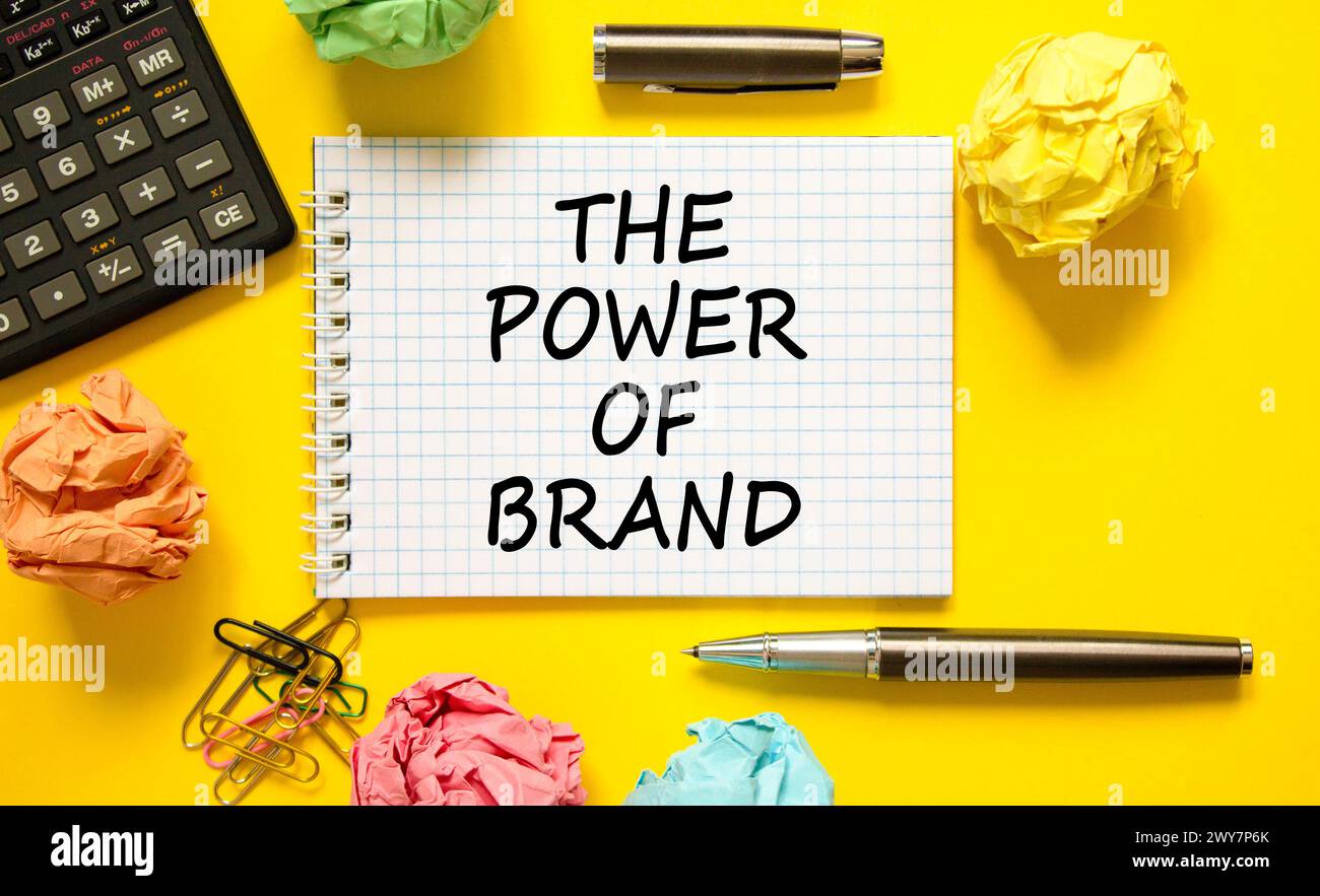 The power of brand symbol. Concept words The power of brand on ...