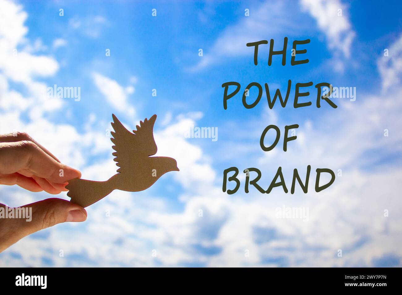 The power of brand symbol. Concept words The power of brand. Beautiful ...