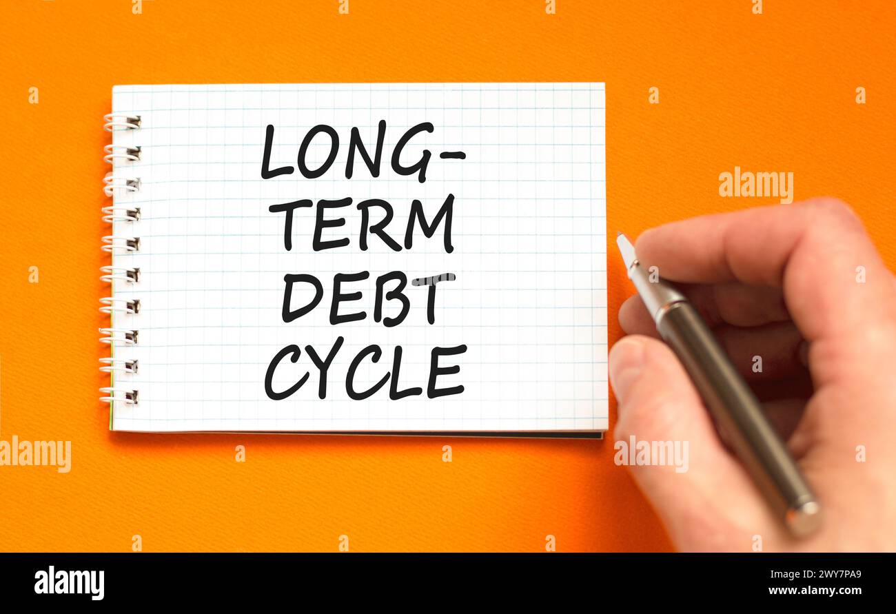 Long-term debt cycle symbol. Concept words Long-term debt cycle on ...
