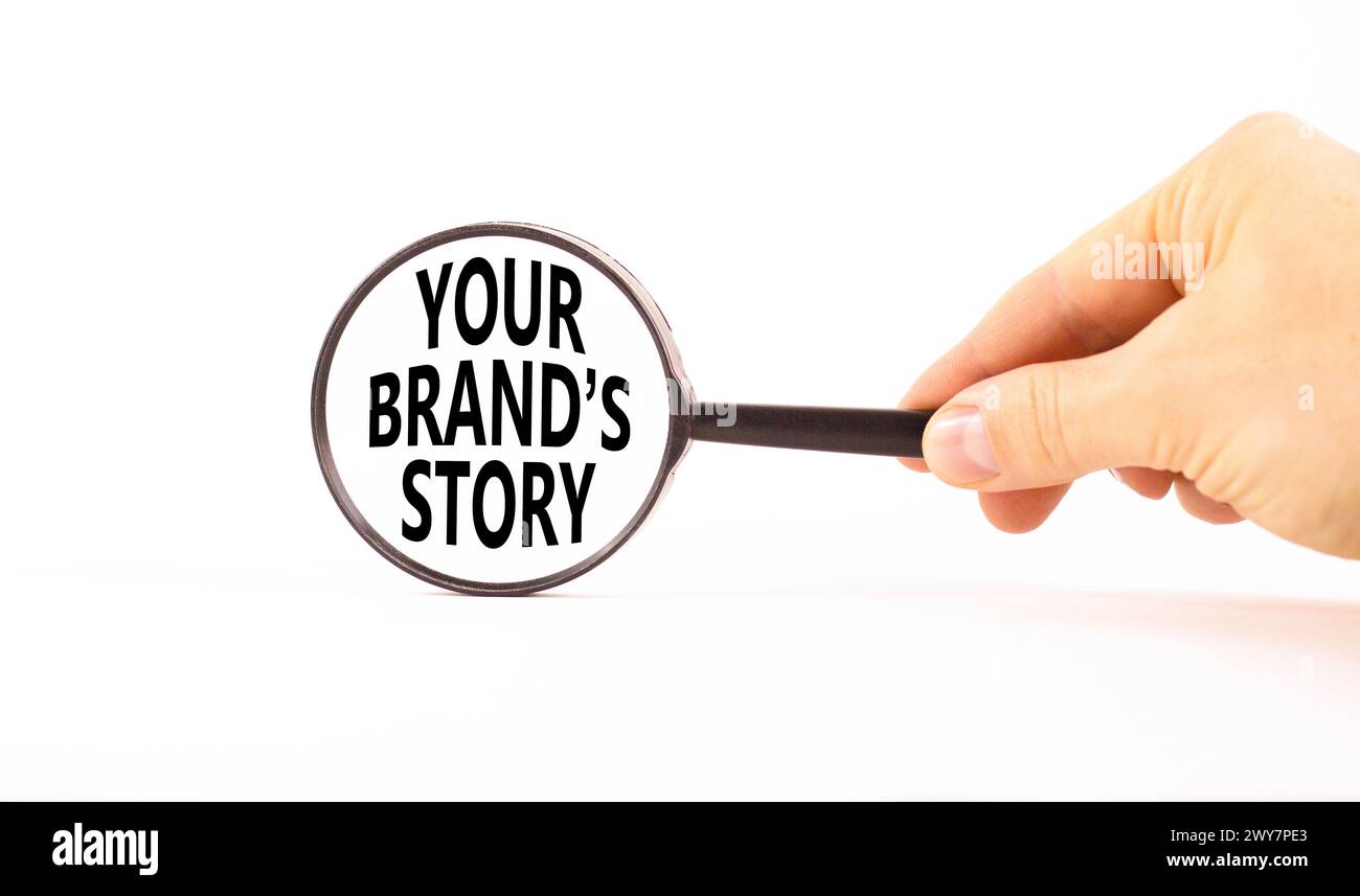 Branding and your brand story symbol. Concept words Your brands story ...