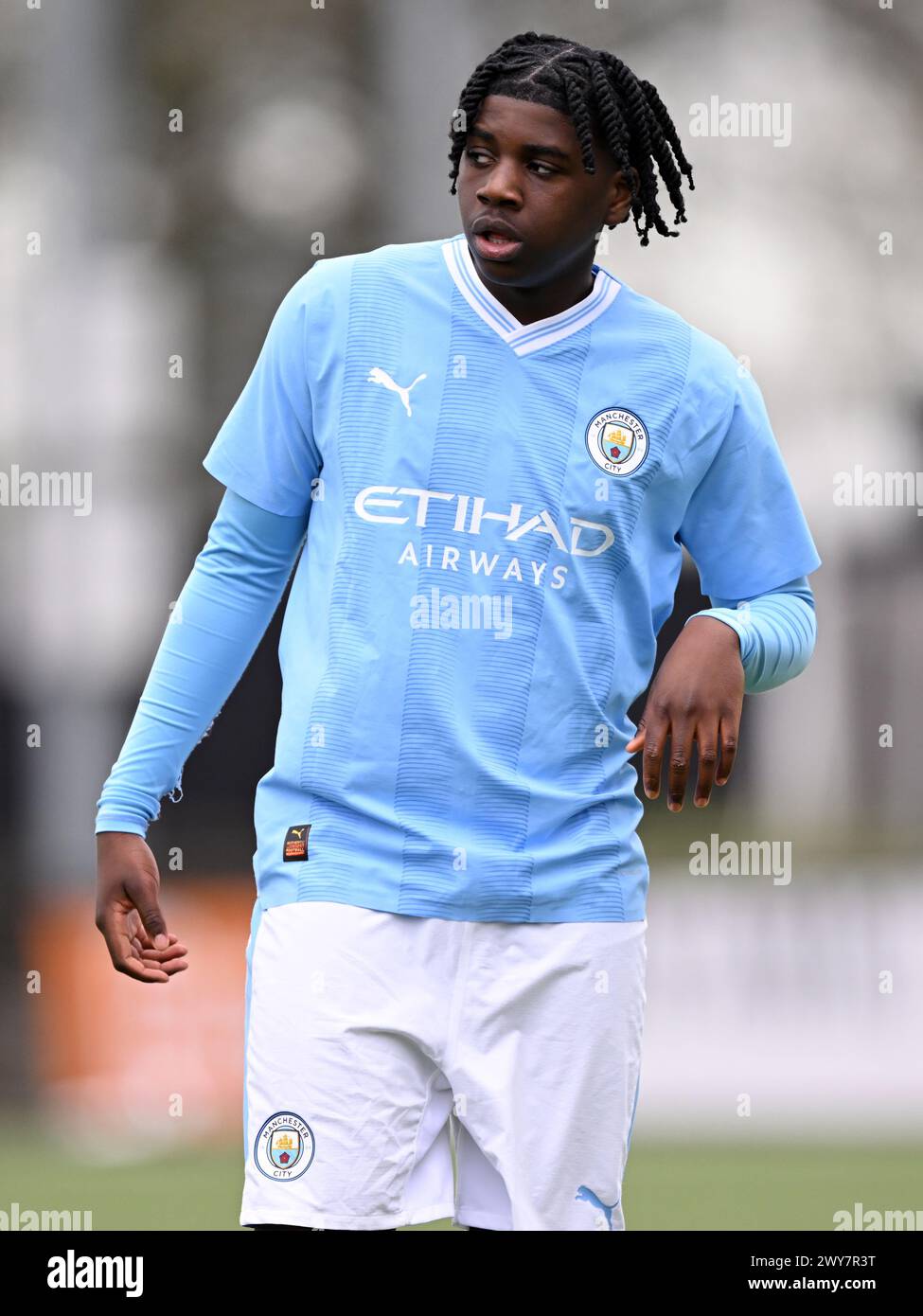AMSTERDAM - Tristan Achu of Manchester City U17 during the Ajax Future ...