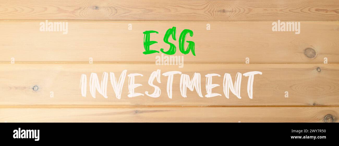 ESG environmental social governance investment symbol. Concept words ...