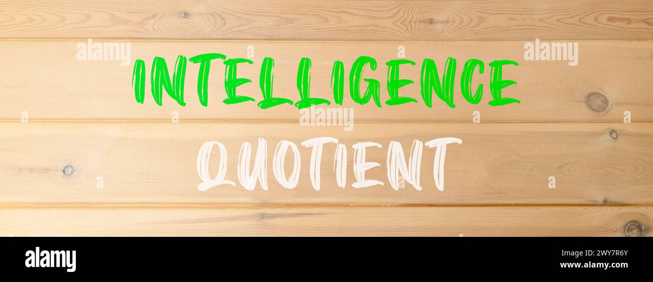 IQ intelligence quotient symbol. Concept words IQ intelligence quotient ...