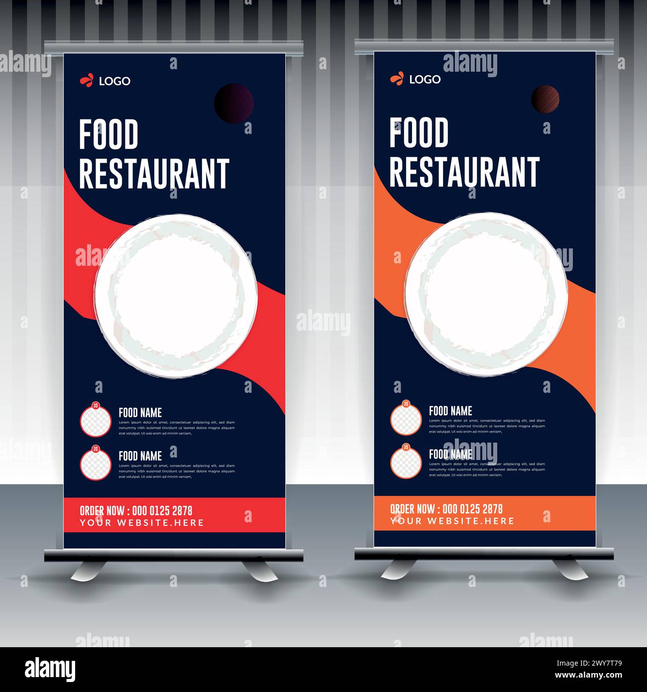 Rollup banner for burger hi-res stock photography and images - Alamy