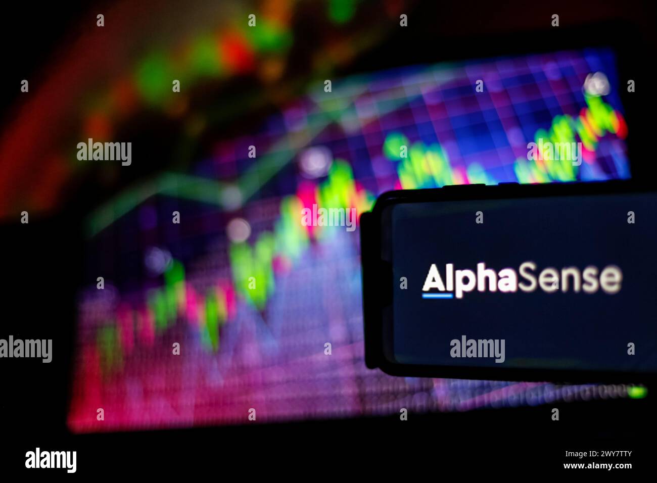 Poland. 4th Apr, 2024. In this photo illustration, an AlphaSense logo is seen on a smartphone ...
