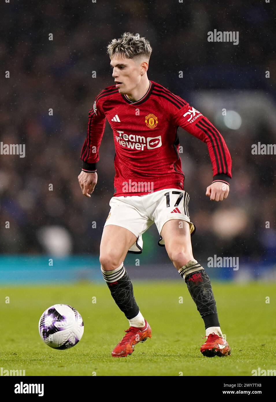 Manchester United's Alejandro Garnacho during the Premier League match ...