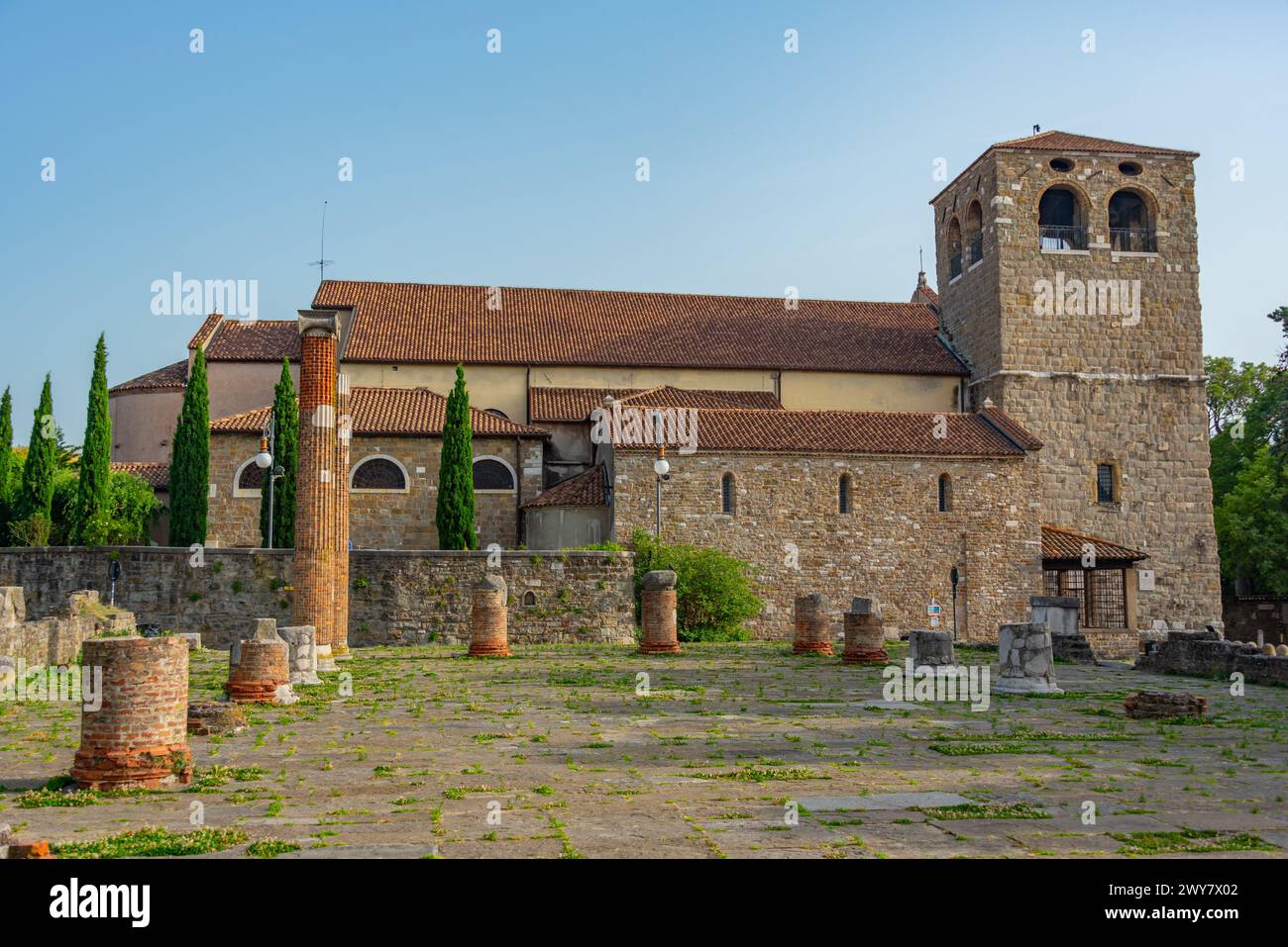 Cathedral of San Giusto Martire in Italian town Trieste Stock Photo - Alamy