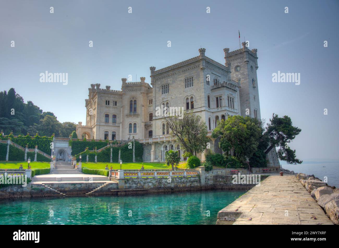 Castello di Miramare in Italian town Trieste Stock Photo - Alamy