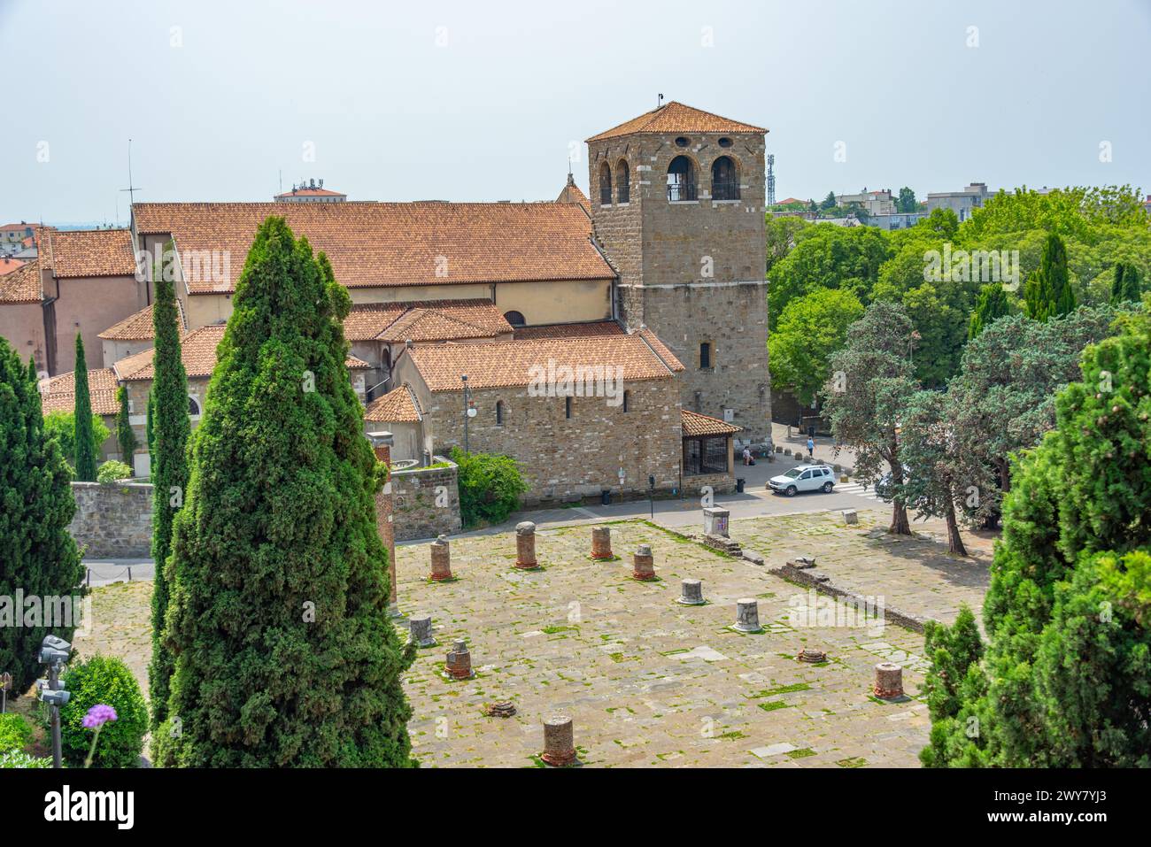 Cathedral of San Giusto Martire in Italian town Trieste Stock Photo - Alamy