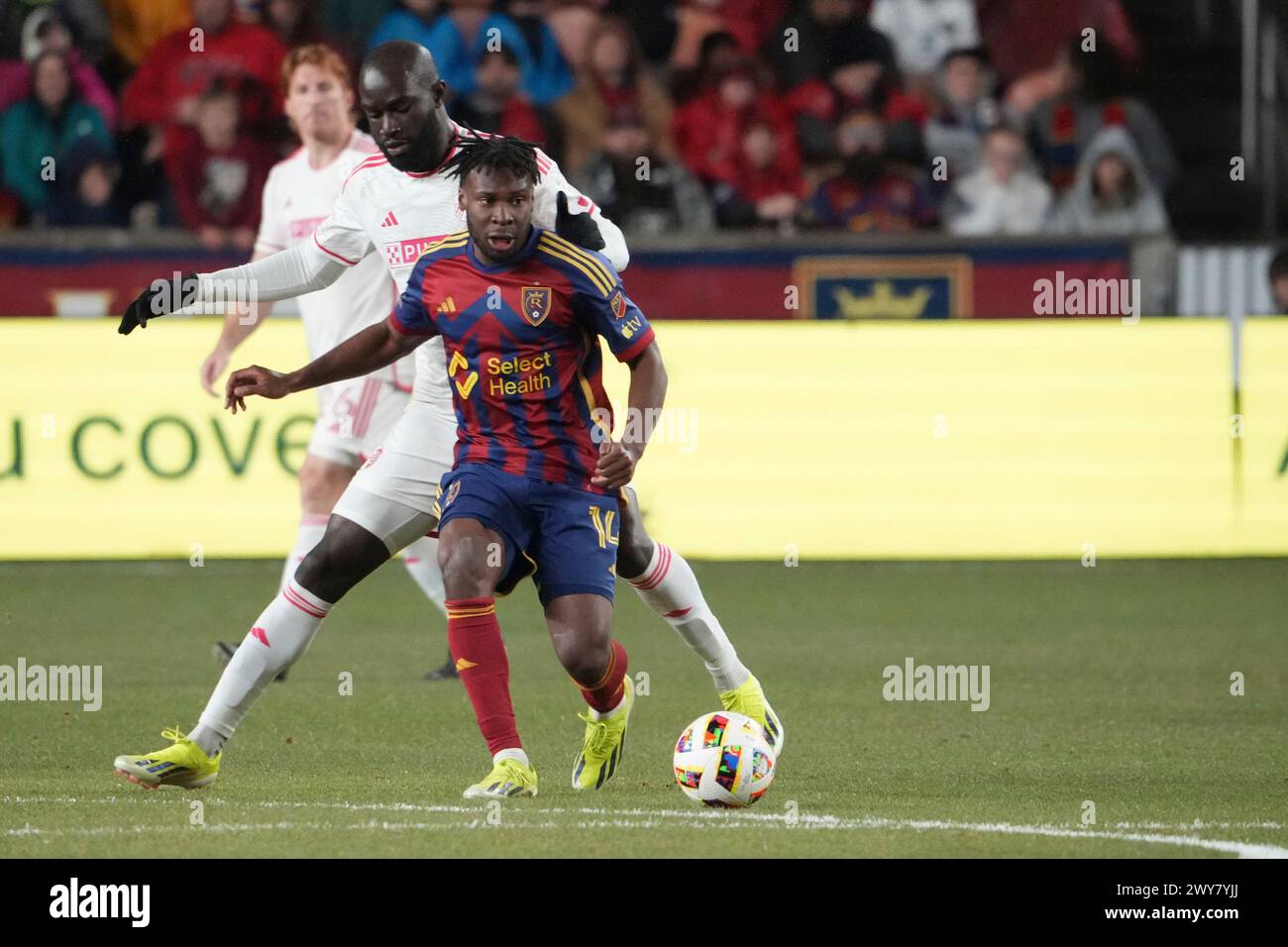 March 30. 2024: Real Salt Lake midfielder Emeka Eneli (14) in action ...