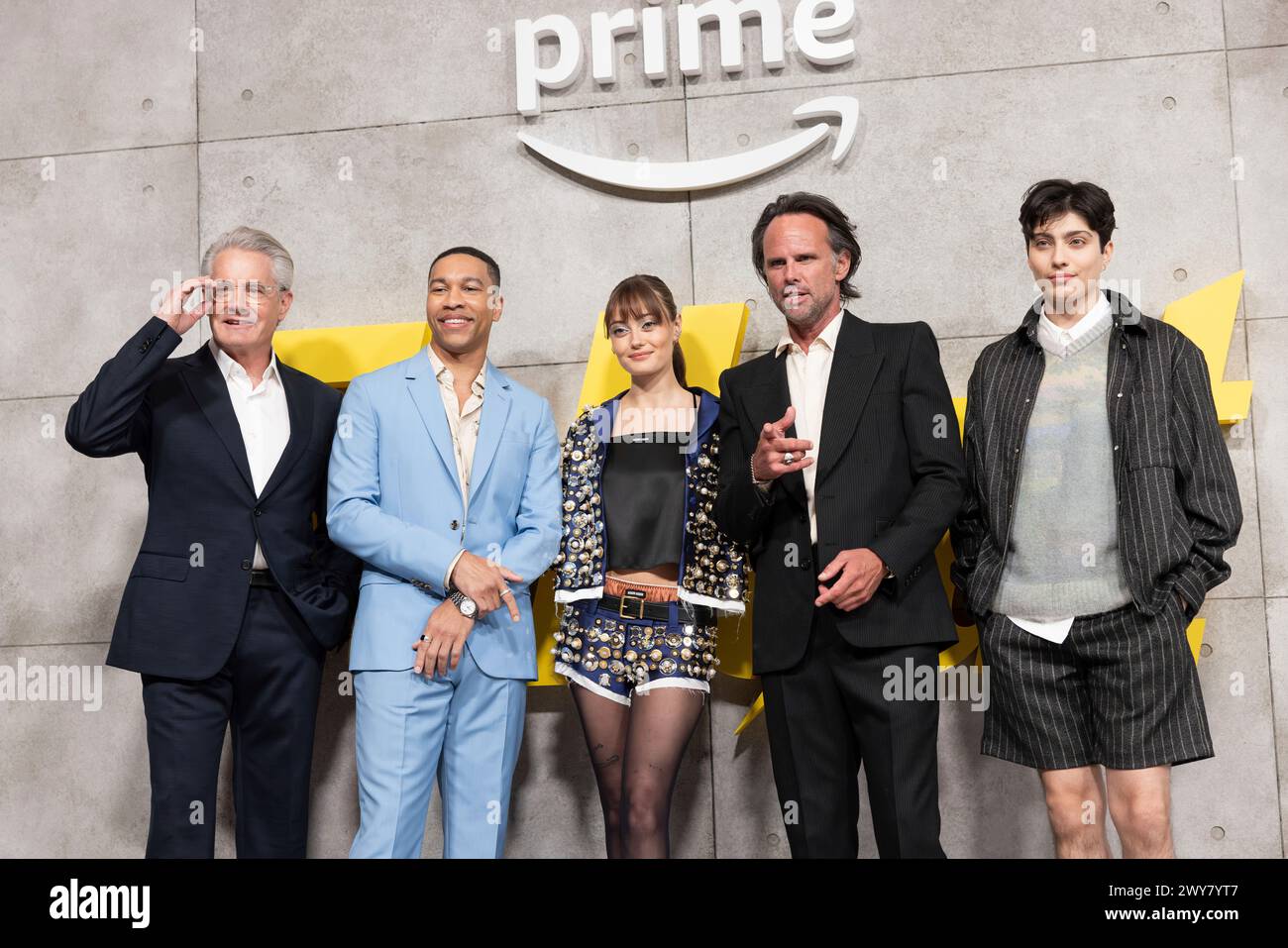 Kyle MacLachlan, from left, Aaron Moten, Ella Purnell, Walton Goggins ...