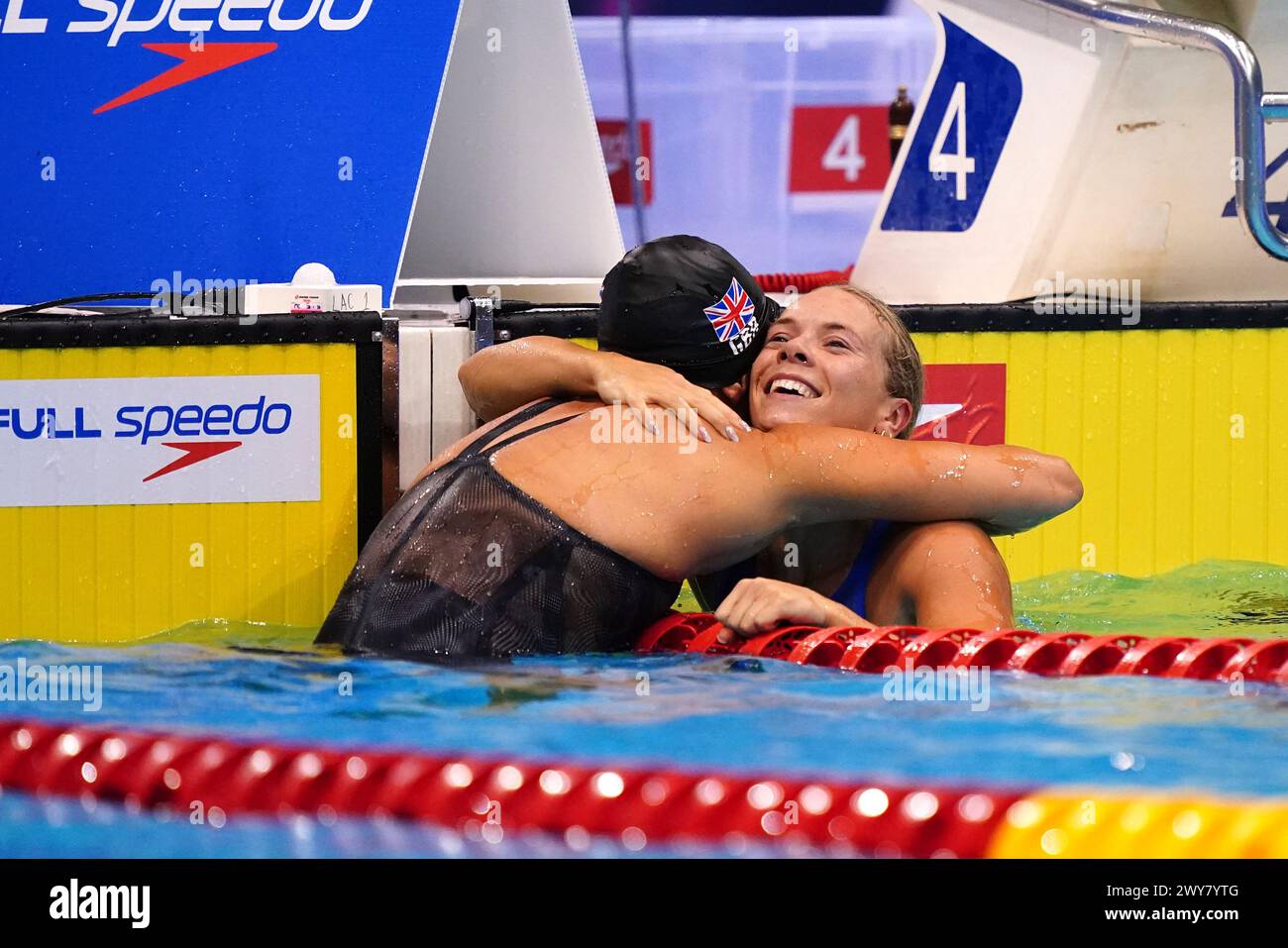 Anna Hopkin in action during the Women's 50m Freestyle Paris Final on ...