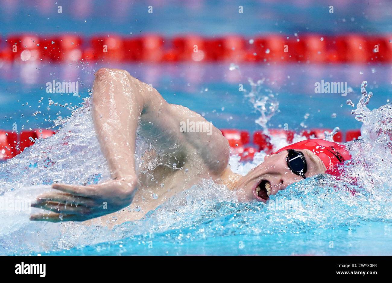 Max Litchfield in action during the Men's 400m IM Paris Final on day ...