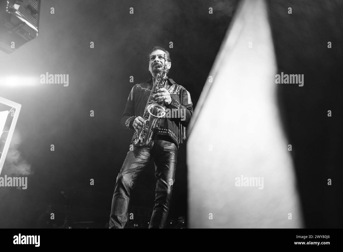 Musical group Los Tigres Del Norte perform during concert at the ...