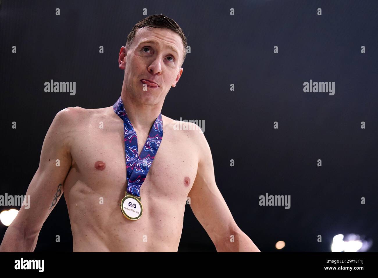 Max Litchfield after winning the Men's 400m IM Paris Final on day three ...