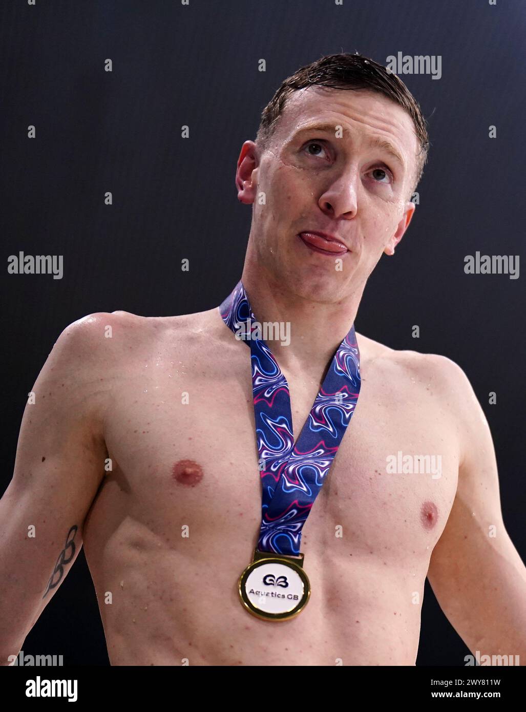Max Litchfield after winning the Men's 400m IM Paris Final on day three ...