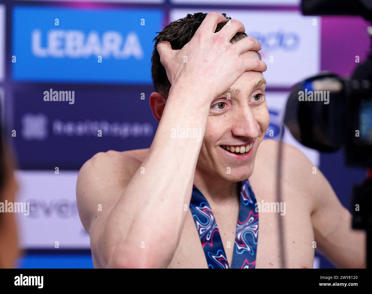 Max Litchfield after winning the Men's 400m IM Paris Final on day three ...