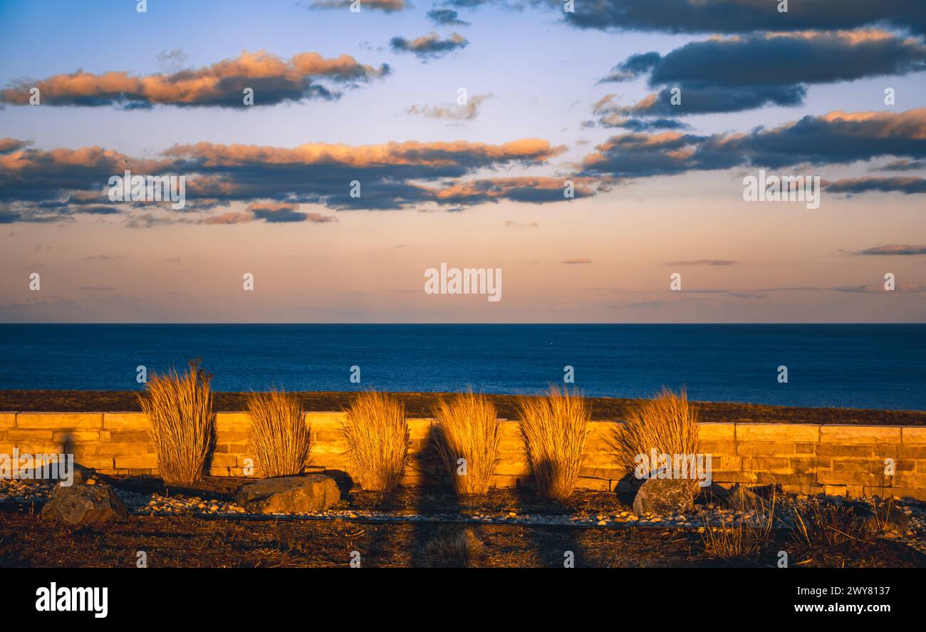 Grassy shoreline calm water hi-res stock photography and images - Alamy
