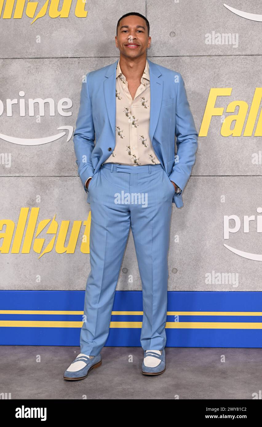 London, UK. April 4th, 2024. Aaron Moten arriving at the Fallout UK ...