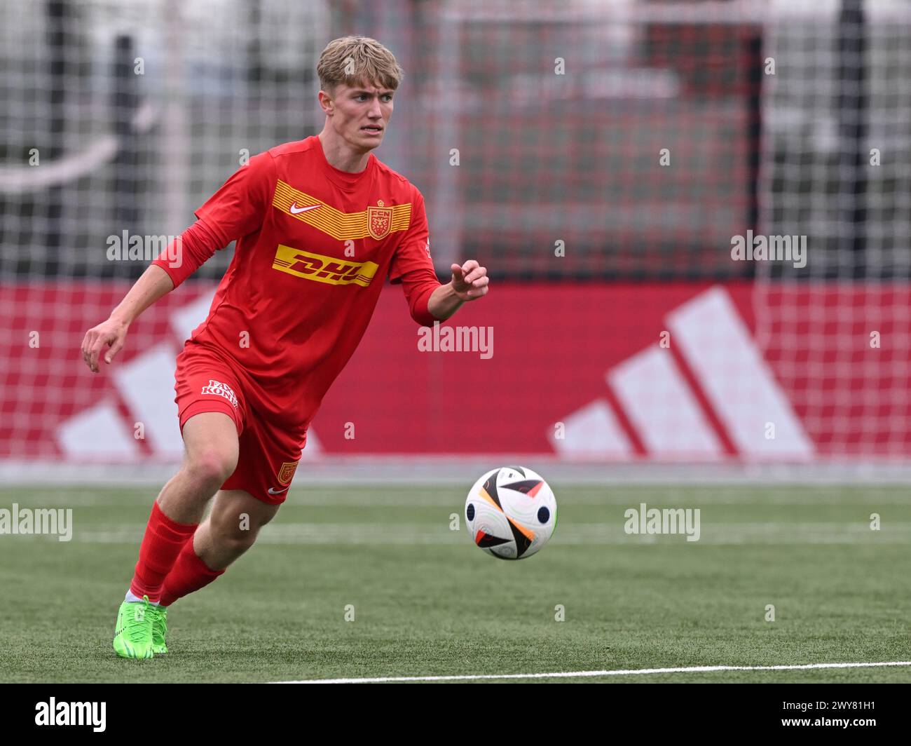 AMSTERDAM - Victor Gustafsen FC Nordsjaelland U17 during the Ajax ...