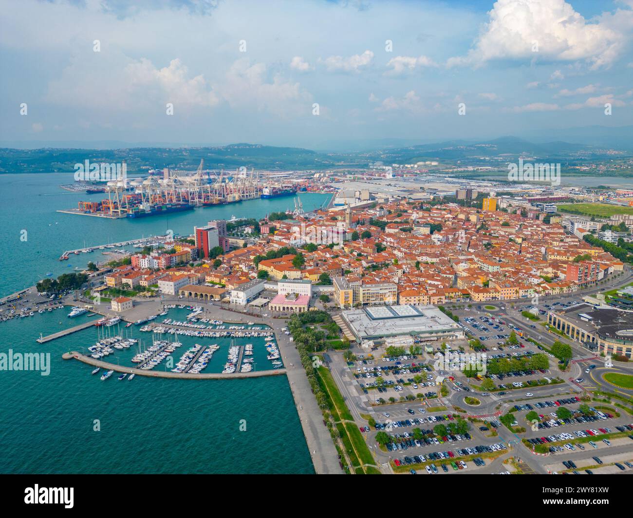 Aerial view of Slovenian town Koper Stock Photo - Alamy